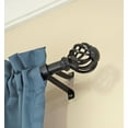 Mainstays 3/4 inch Black Twist Cage Curtain Rod, Adjustable 30 to 84 ...
