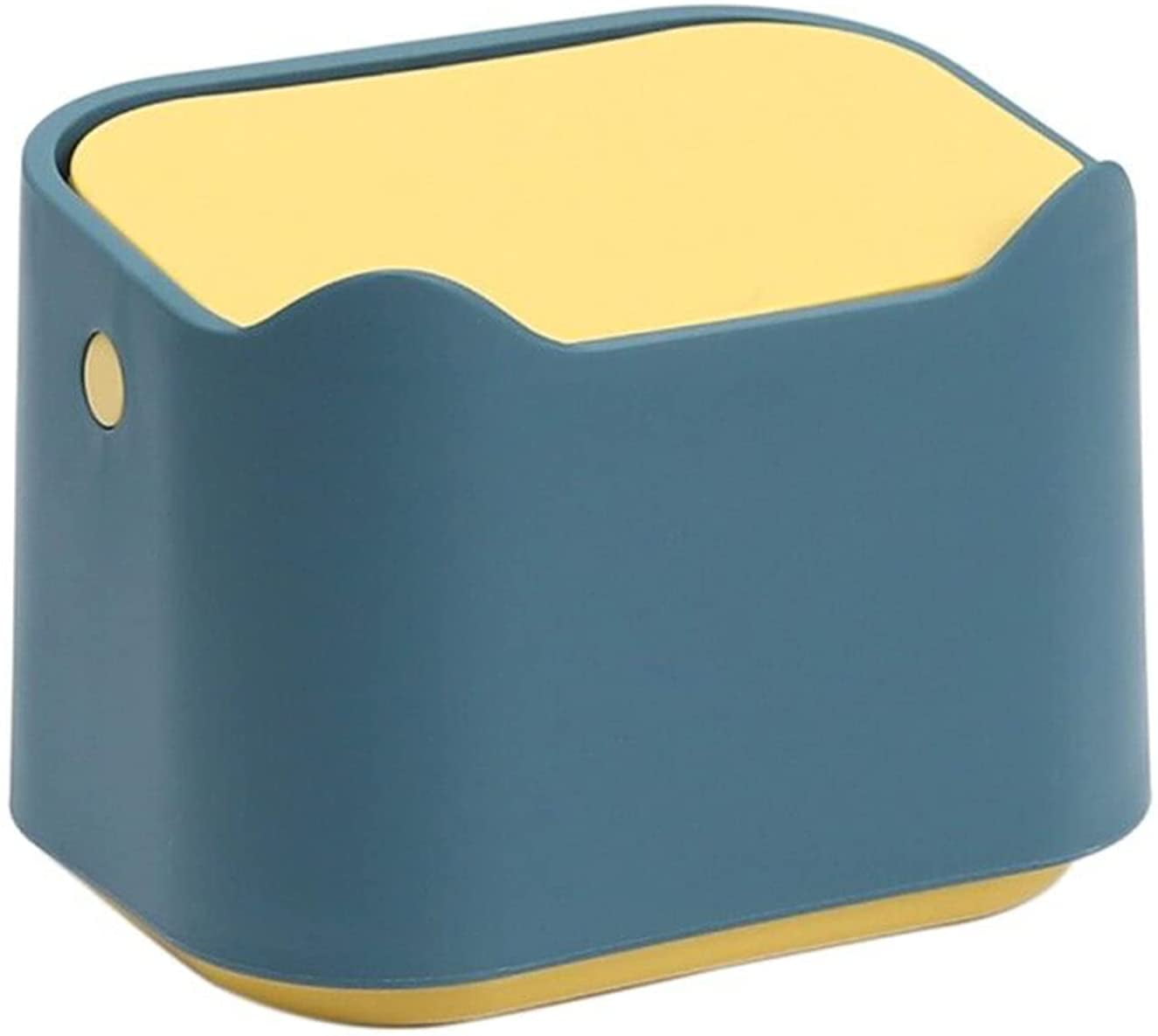 Papelera de mesa pequeña, mini papelera de mesa portátil, tapa tipo ...