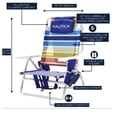 Nautica Portable Beach Chair, Rainbow Stripe, Double Cup Holder, Padded ...