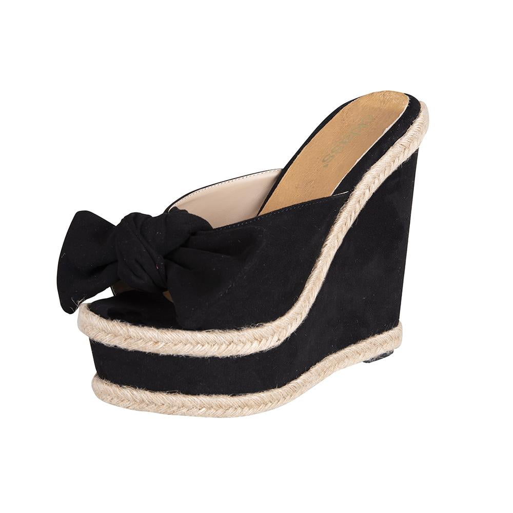 Sandalia con Tacon de 14 para Dama Mujer en Color Negro, Elaborado de ...