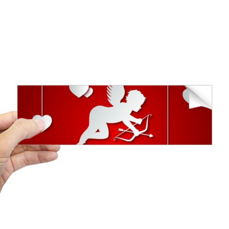 Red White Angel Happy Valentine's Day Rectangle Bumper Sticker Notebook ...