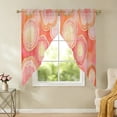 Abstract Art Water Ripple Sheer Curtains Swag Valances for Windows Pink ...