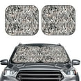 2 Piece Car Windshield Sun Shade - Leopard And Zebra Foldable Front Car ...