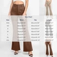 YueHuiYing Women's High Rise Double Button Flare Dress Pants - Stretchy ...