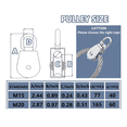 Pulley 304 Stainless Steel Single Pulley Block M20 Small Heavy Duty ...