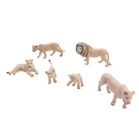 6 Pcs Lions Model Set Lifelike , Lions Family Figures Lions Toys Mini ...