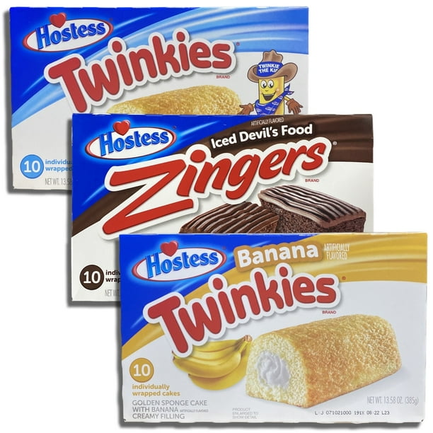 Hostess Twinkie Variety Pack with Zingers | Three Flavors: Original ...