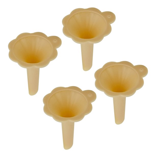 4-Piece All Purpose Wide-Mouth Bright Orange Plastic Funnel Set for ...