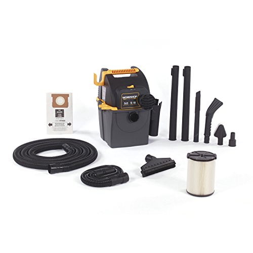 WORKSHOP Wet Dry Vacs WS0501WM Portable Wall Mount Wet Dry Shop Vacuum ...