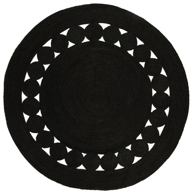 Black Round Jute Rug - Walmart.com