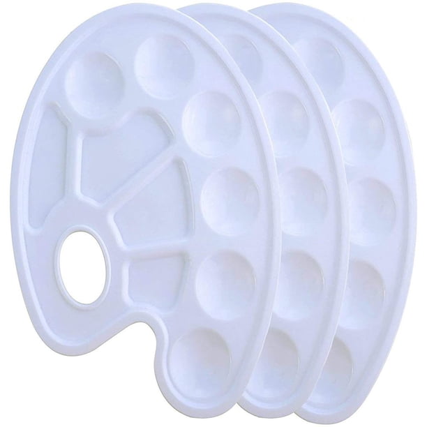 -3 Pieces Paint Tray Palettes with Thumb Hole - Best for Acrylic, Oil ...