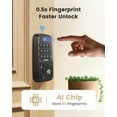 Smart Deadbolt Lock Fingerprint with 2 Lever Handles, Keyless Entry ...