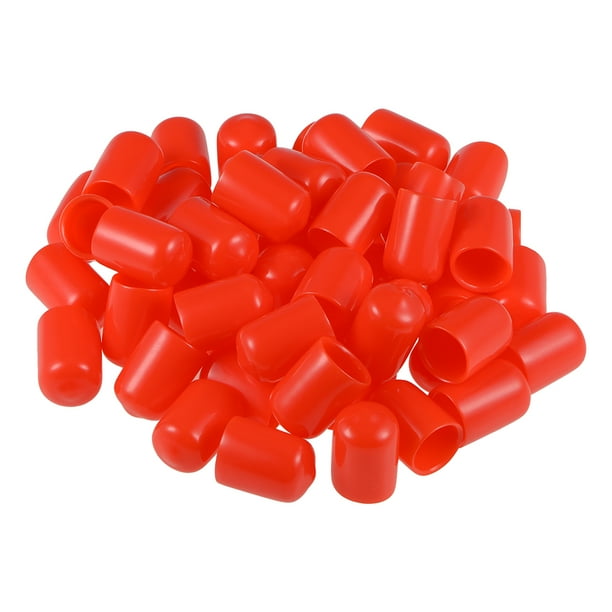 50pcs Rubber End Caps, 12mm ID Round End Cap Cover Flexible Screw ...