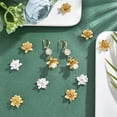 1Box 48Pcs 2 Colors 3D Brass Bead Caps Flower Multi-Petal Mixed Color ...