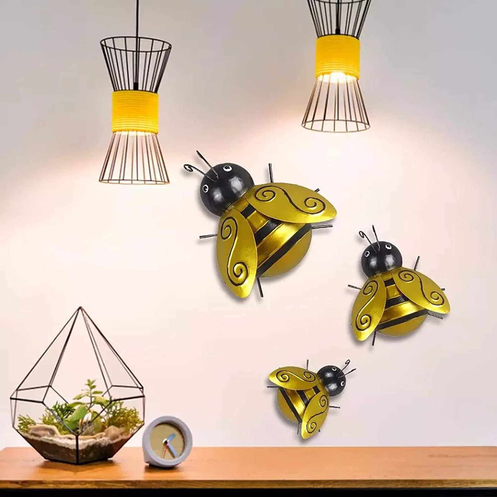 Dengjunhu Metal Bee Wall Decor, Bee Metal Wall Decor, Bee Metal Wall ...