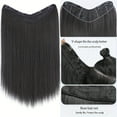 16-24" Long Straight Hair Extensions One Piece V-Shaped Clip In Hair ...