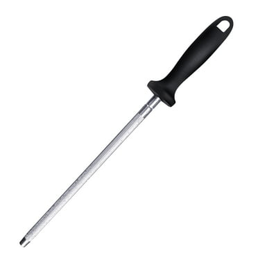 10" Knife Sharpening Rod - High Carbon Steel Knife Sharpener, Kitchen ...