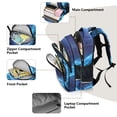 ALAZA Baseball in Fire School Backpack Elementary Bag Student Bookbag ...