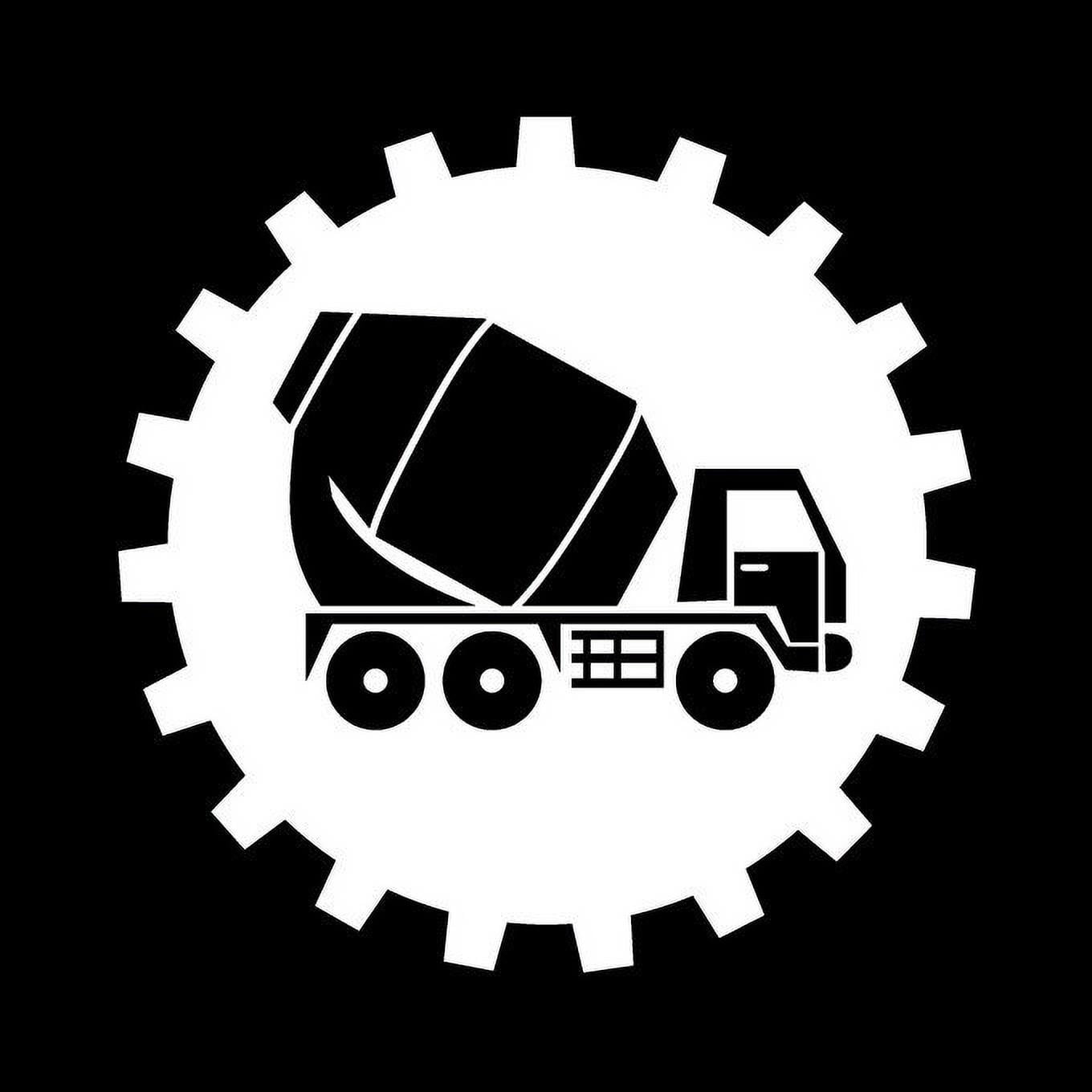 Cement Mixer Vinyl Graphic - Large - White - Walmart.com