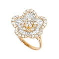 Baguette Flower Diamond Ring 2.5CT 14K Yellow Gold 20MM - Walmart.com