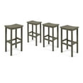 Corey Outdoor 30 Inch Finish Acacia Wood Barstools, Grey - Walmart.com