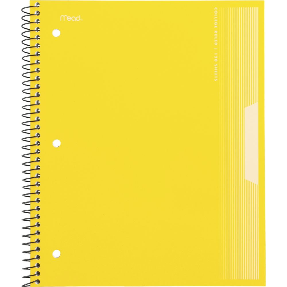 Mead Spiral Notebook, 3 Subject, College Ruled, 8 1/2 Mead Spiral Notebook, 3 Subject, College Ruled, 8 1/2