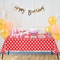 General 4 Pack Red and White Polka Dot Tablecloths – Disposable Plastic ...