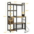 DWVO 5 Tier Coffee Bar Station, 35.5" Freestanding Kitchen Bakers Rack ...