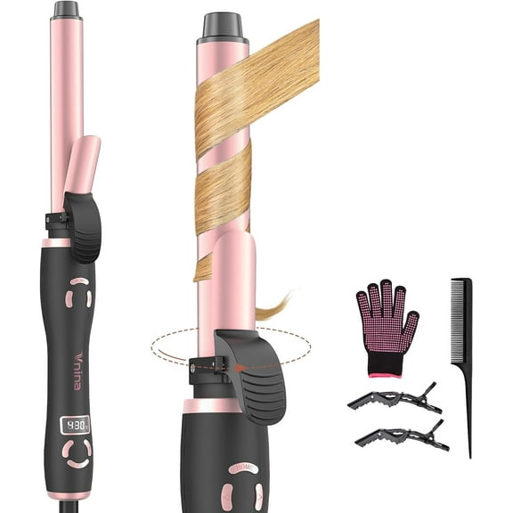 Rotating Curling Iron - Automatic Curling Wand 1 Inch for Long Hair ...
