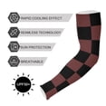 Black Brown Checked Pattern UV Protection Cooling Arm Sleeves ...