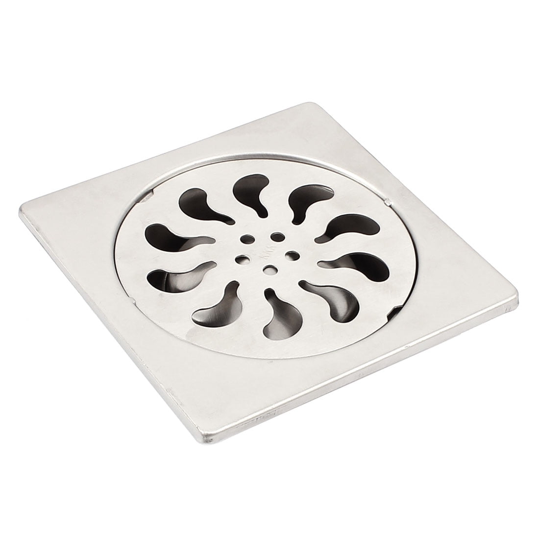 Unique Bargains Bathroom Shower Stainless Steel Square Floor Ground ...