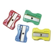 Emraw Single Hole Manual Pencil & Crayon Sharpener W/ Bin Blue Pink ...