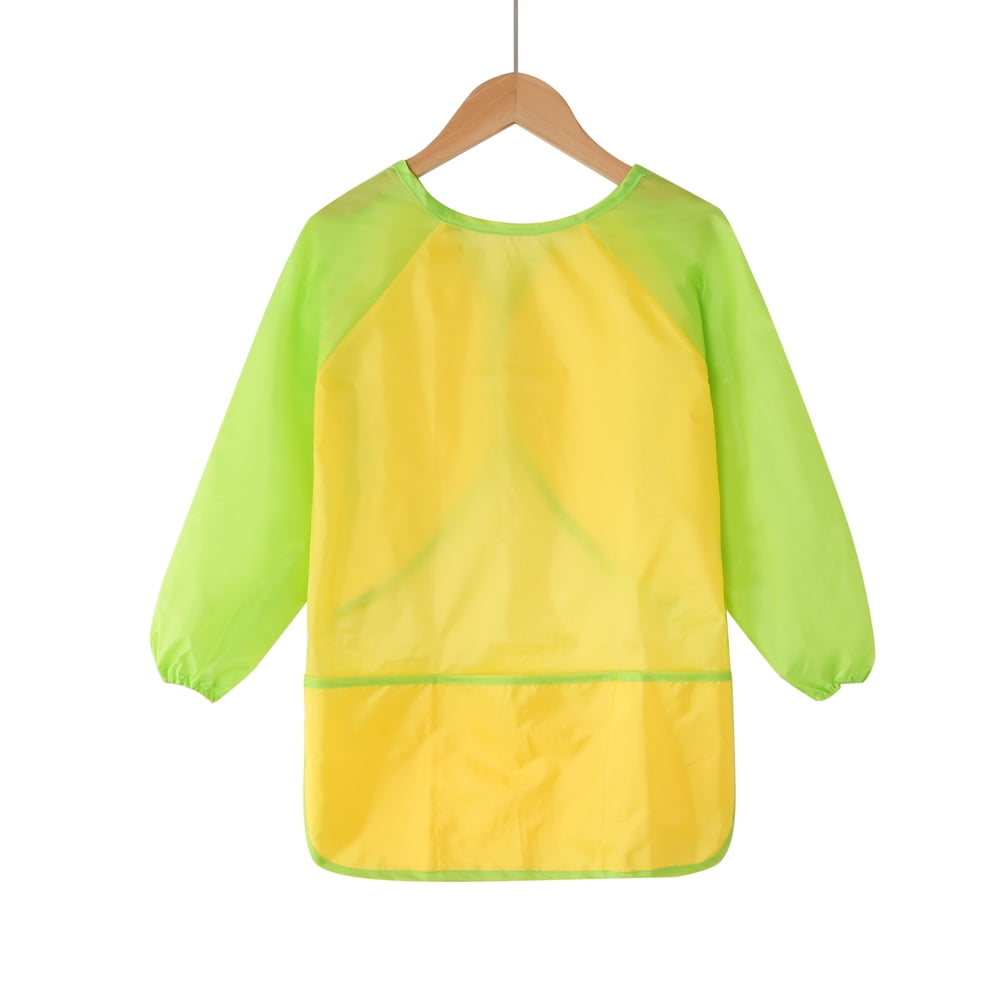 Children draw pictures wearing coveralls Children long sleeve aprons ...