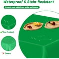 12ct Green Smooth Plastic Disposable Rectangle Table Cover 54x108 Inch ...