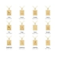 10k Yellow Gold Zodiac Sign Filigree Square Pendant Necklace Libra (16 ...