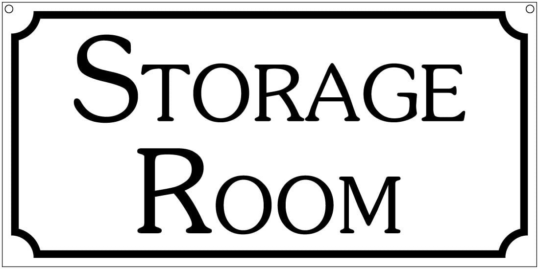 Storage Room- 6x12 Aluminum Retro Motel Hotel Warehouse sign - Walmart.com