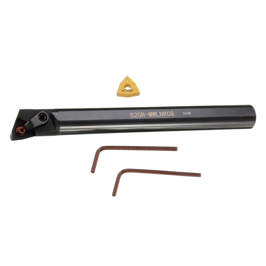 1 Set 20x200mm Metal Lathe Turning Tools with Insert Wrenches - Walmart.com