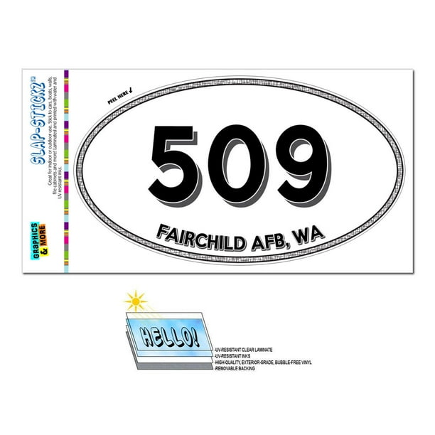 509 - Fairchild AFB, WA - Washington - Oval Area Code Sticker - Walmart.com