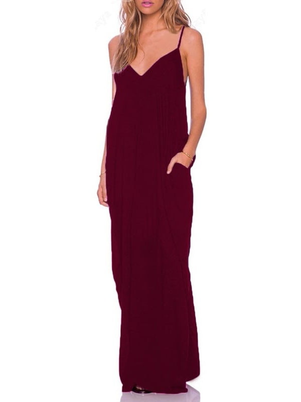 Zanzea Women Summer Long Maxi Party Dress Beach Dresses Sundress
