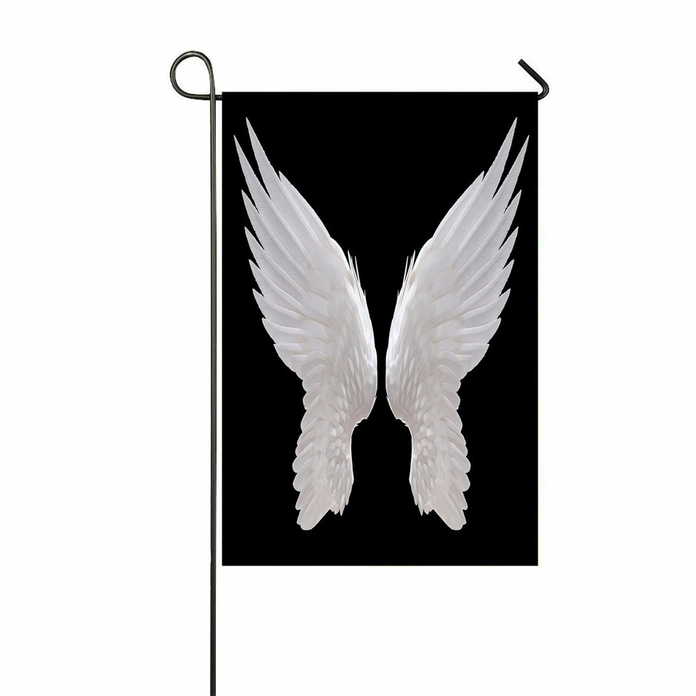 ABPHQTO White Angel Wing Home Outdoor Garden Flag House Banner Size ...