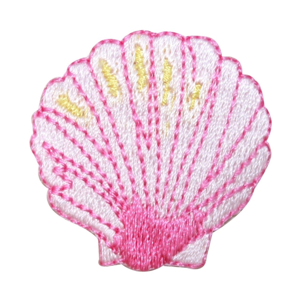 ID 9152 Pink Seashell Patch Clam Ocean Beach Symbol Embroidered Iron On ...