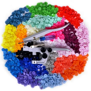 400 Sets 24-Colors Snap Buttons with Pliers, Fabric Fasteners Kit ...