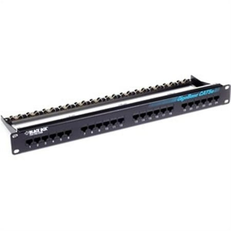 Black box gigabase cat5e patch panel - 1u, unshielded, 24-port ...