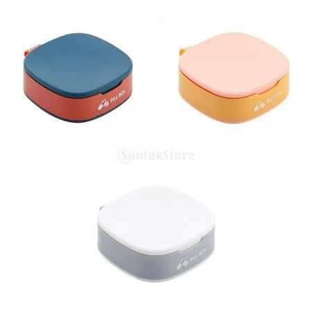 3 Pieces Box Container Capsules Holder Small Clean for Travel | Walmart ...