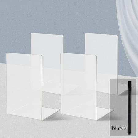 Acrylic Bookends Decorative, Book Holder Bookends, Book Stopper for ...