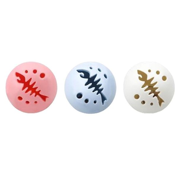 Batch Of Electric Cylindrical Cat Toys (three Pack, Pink, Blue, White ...