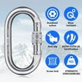 Emlimny Heavy Duty Carabiner Clip Climbing Carabiner 25kn 5600lbs Lock ...