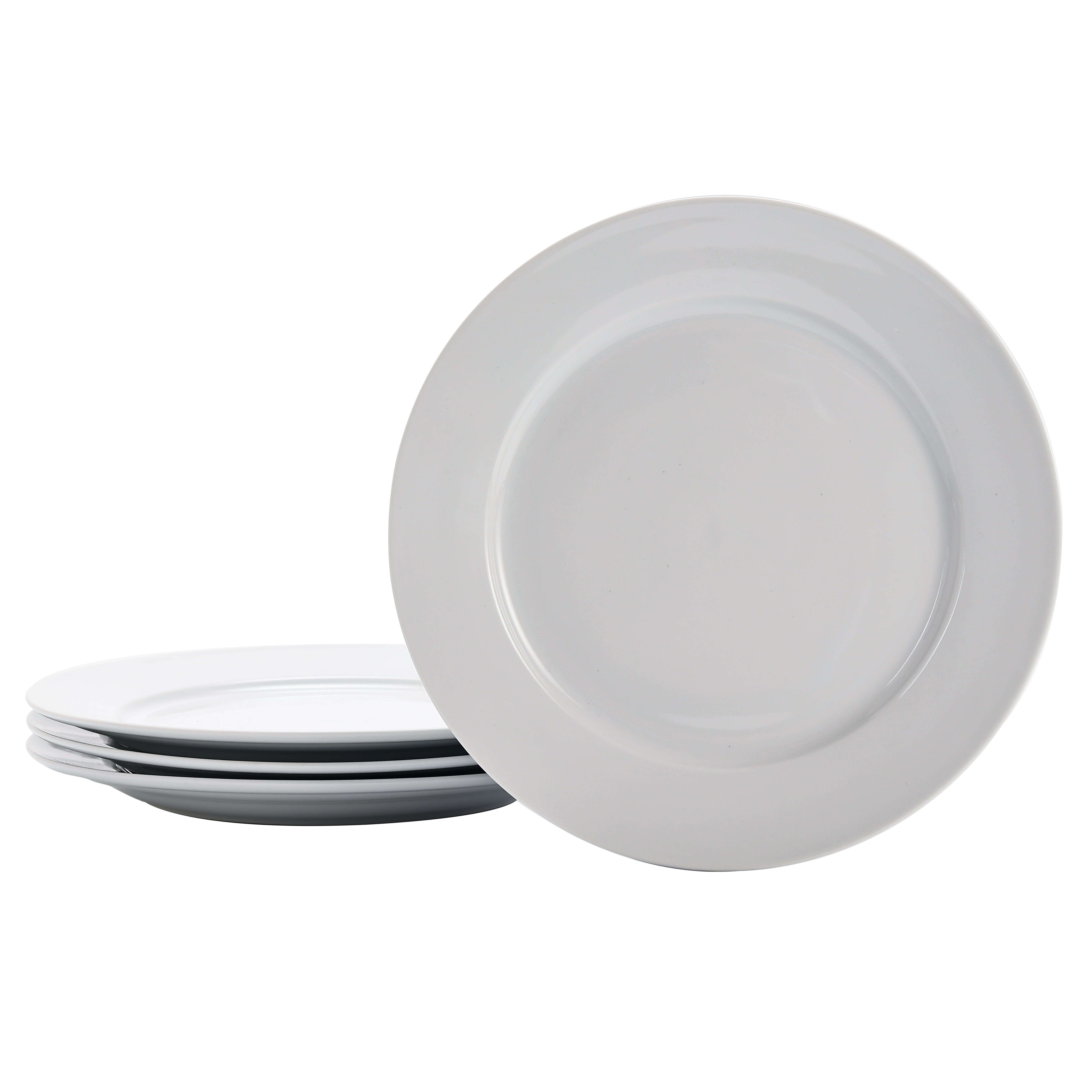 Bico White Porcelain 11.5 inch Dinner Plates, Set of 4, for Pasta ...