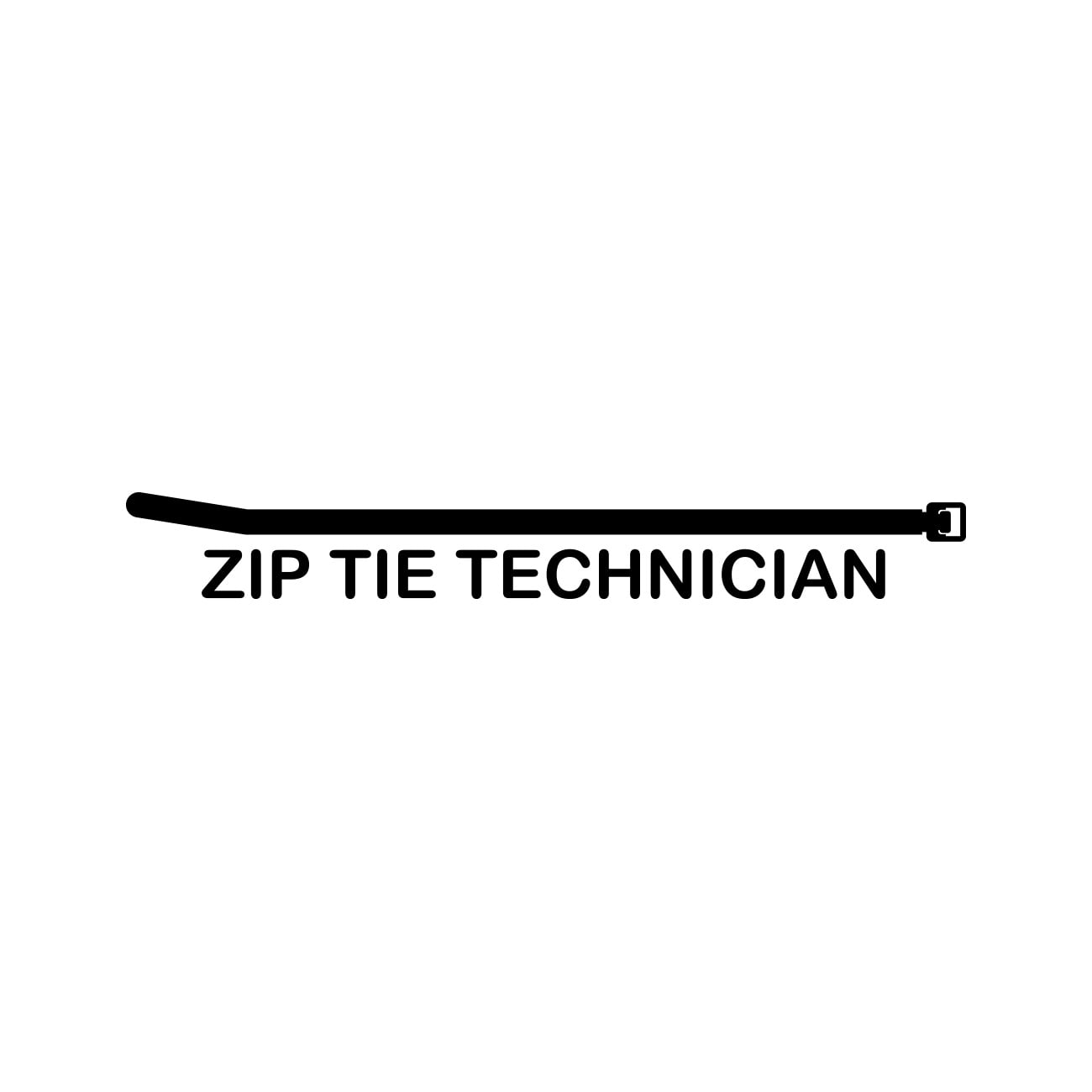 Zip Tie Technician Sticker Decal Die Cut - Self Adhesive Vinyl ...