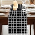 Black Checkered Burlap Cotton Table Runner 13x72 Inches Long, Farmhouse ...